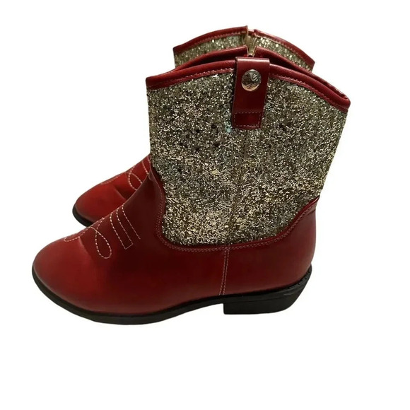 Bebe Girls | Shoes | Bebe Girls Cowboy Boots Cowgirl Size 4 Red Gold ...